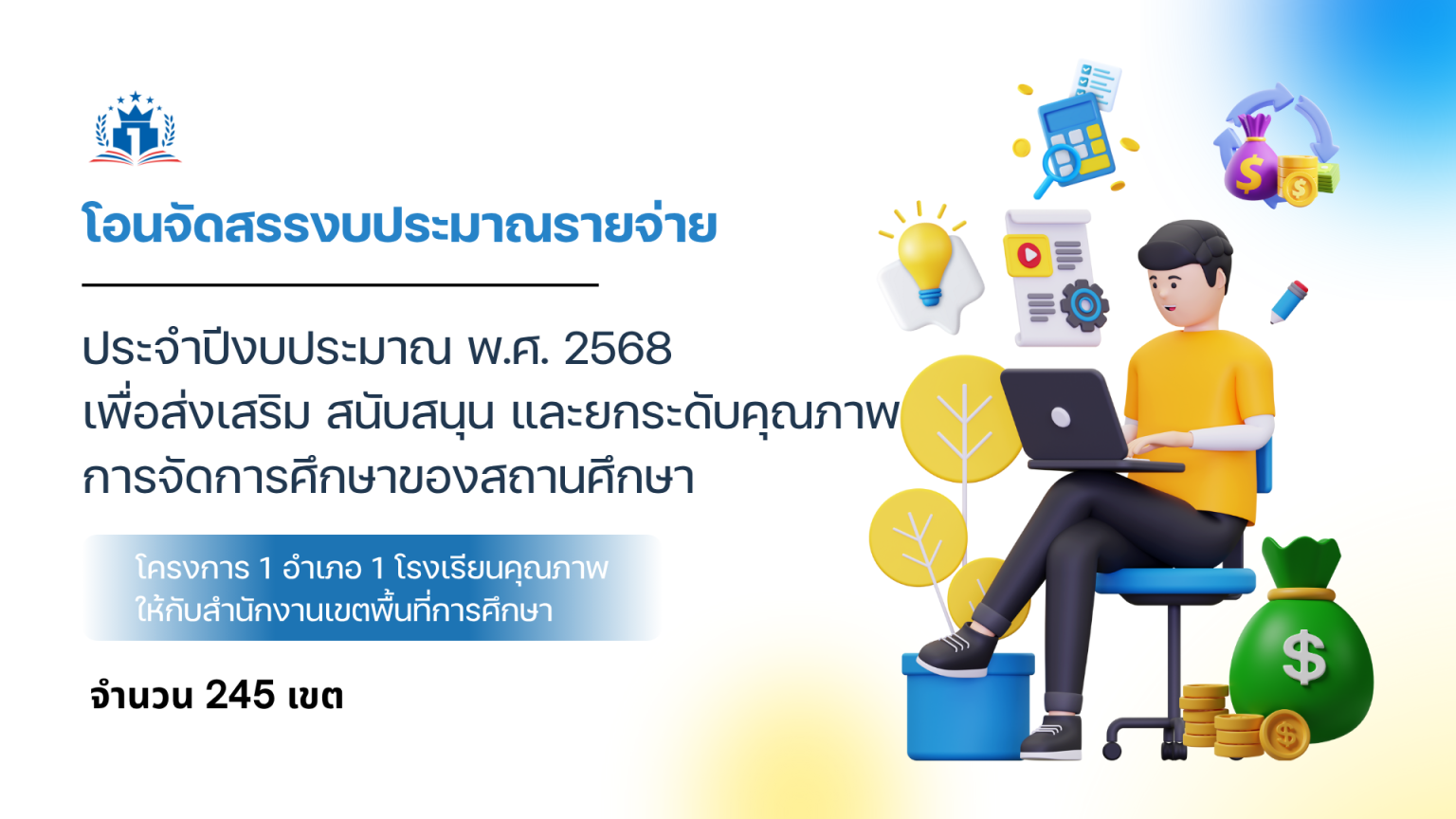 โอนจัดสรรงบประมาณรายจ่ายประจำปีงบประมาณ พ.ศ. 2568 เพื่อส่งเสริม ...
